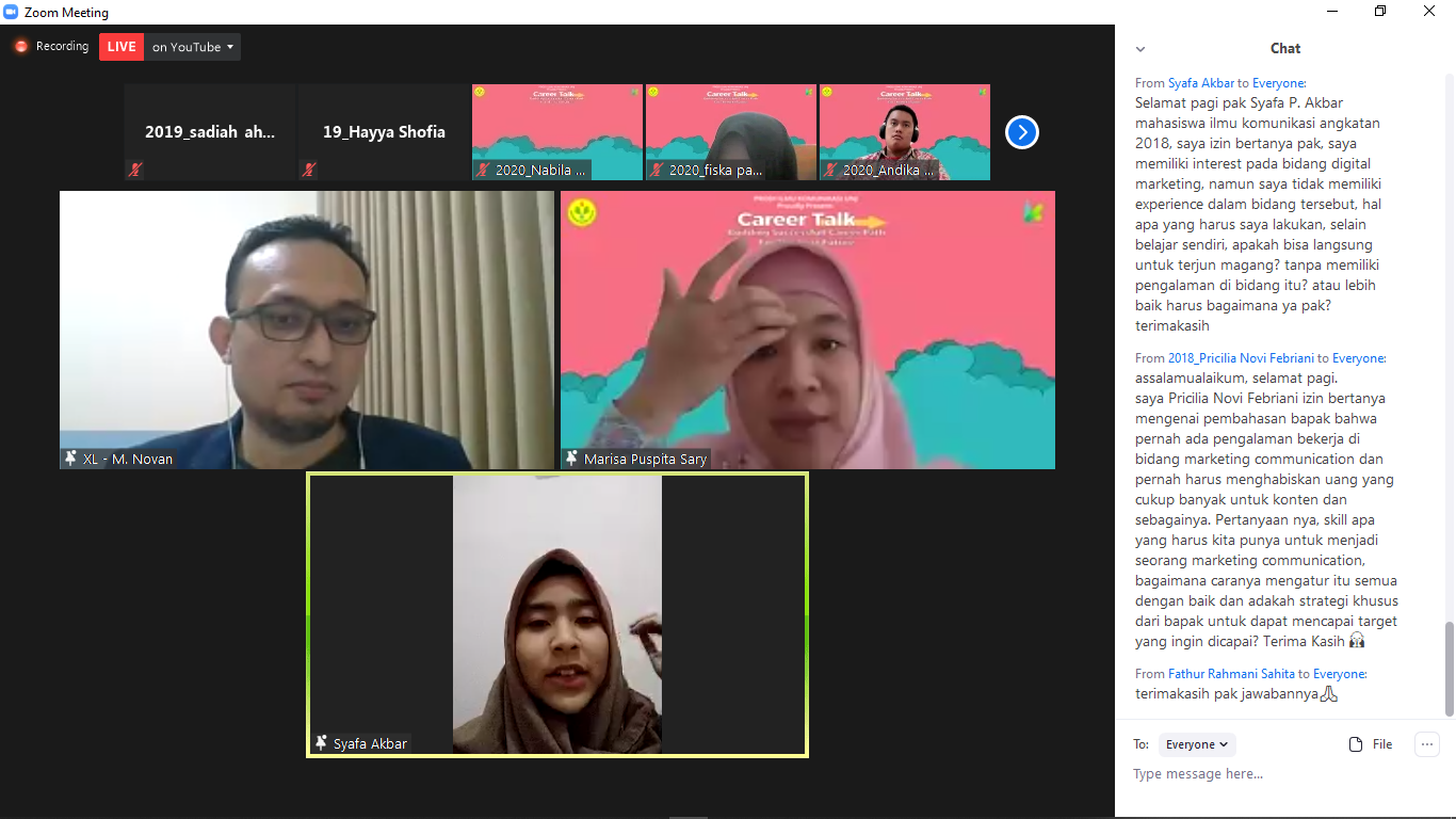 Career Talk Prodi S1 Ilmu Komunikasi UNJ bersama Muhamad Novan dan Indriasari Oktora – ‎Ilmu ...